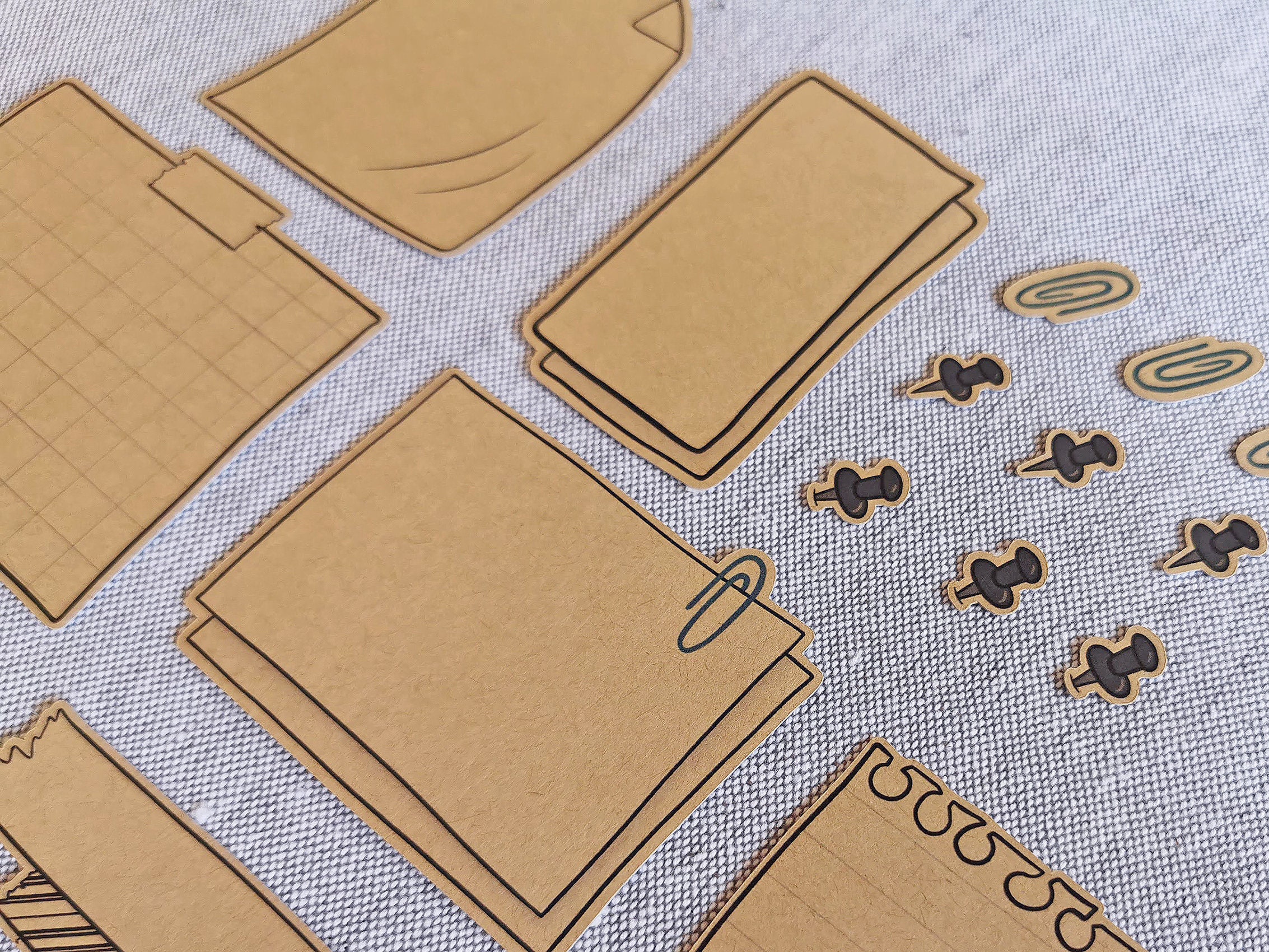 Memo Notepad Kraft Sticker Flakes for Bullet Journal or | Etsy