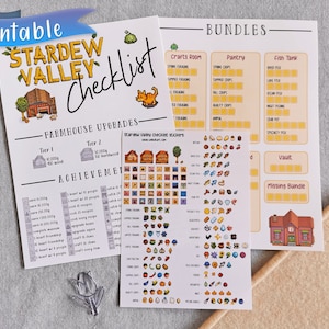 Stardew Valley Checklist Printable With Stickers - Etsy Canada