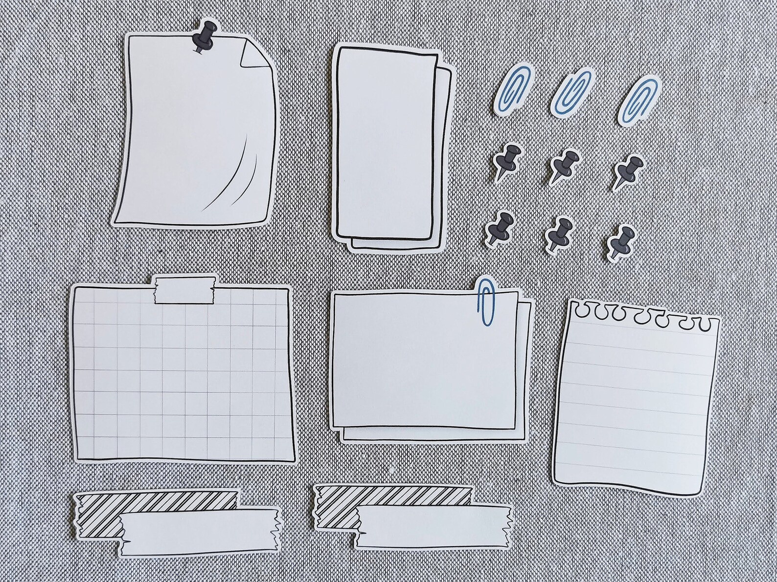 Memo Notepad Kraft Sticker Flakes for Bullet Journal or - Etsy