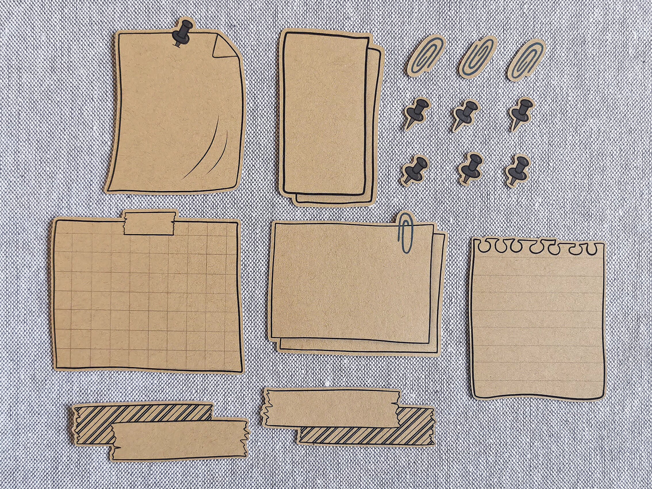 Memo Notepad Kraft Sticker Flakes for Bullet Journal or | Etsy
