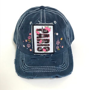 Paris Hat. Parisian Cap Hat. Embroidered Hat.unisex Summer Hat. Blue ...