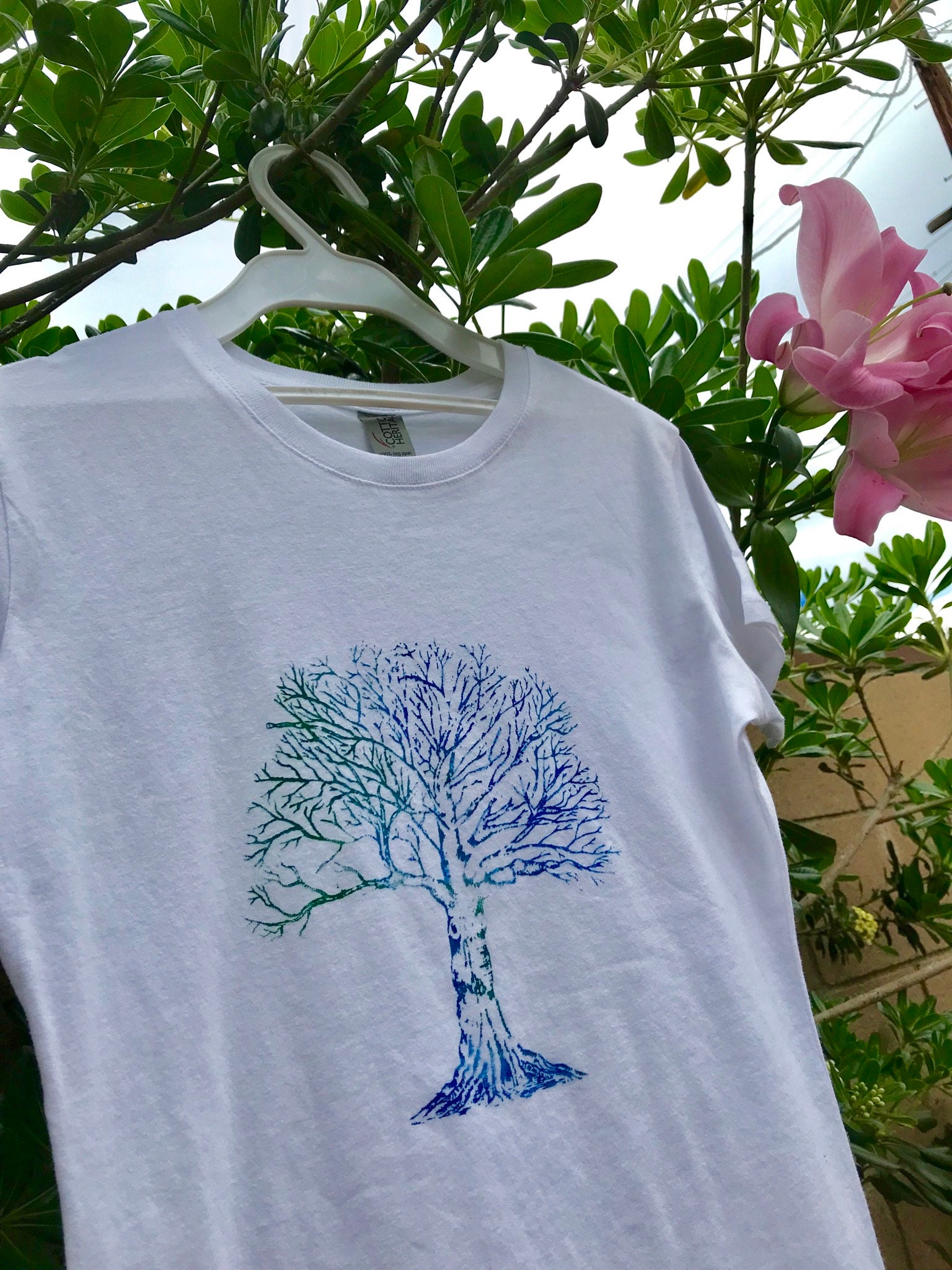 Tree of Life Unisex Tree Tshirt. Nature Inspired Tshirt. Blue Tree ...