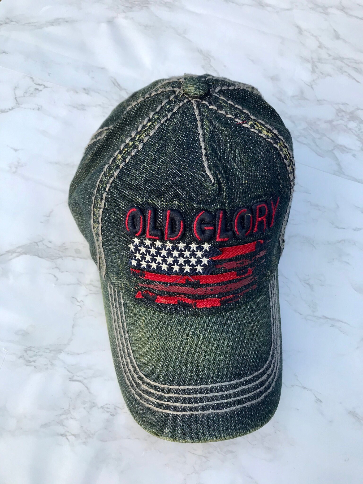 American Cap Hat. Old Glory Cap Hat. Embroidered Hat. Summer - Etsy