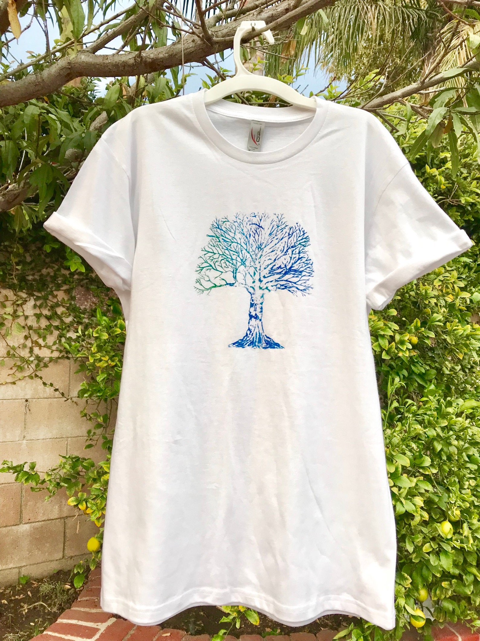Tree of Life Unisex Tree Tshirt. Nature Inspired Tshirt. Blue Tree ...