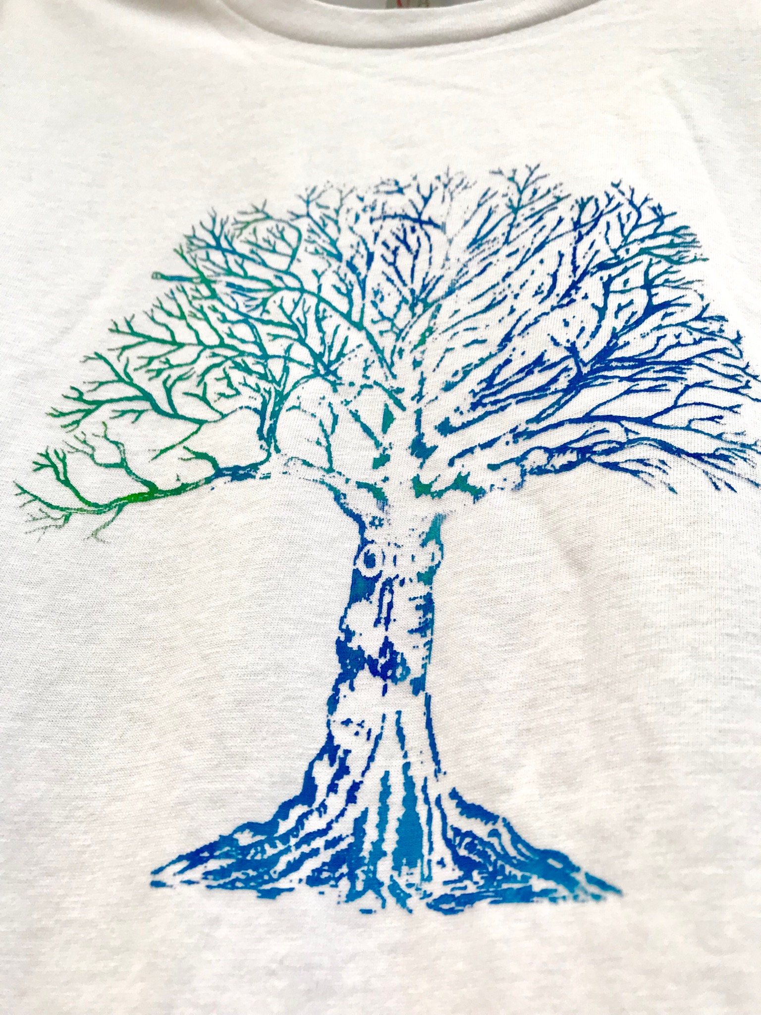 Tree of Life Unisex Tree Tshirt. Nature Inspired Tshirt. Blue Tree ...