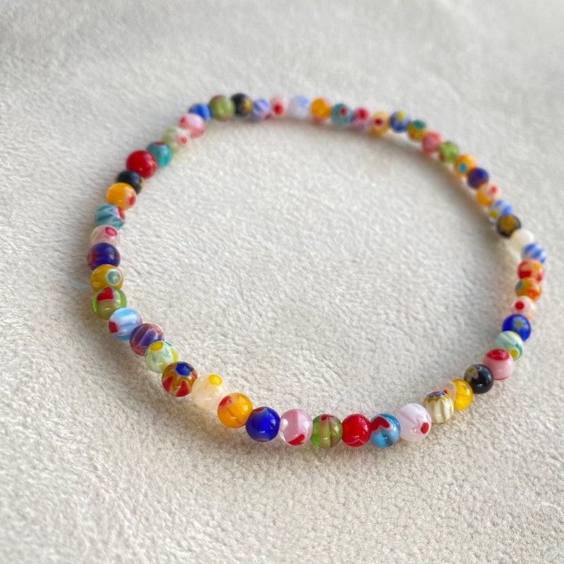 Millefiori Bracelet Rainbow - Etsy UK