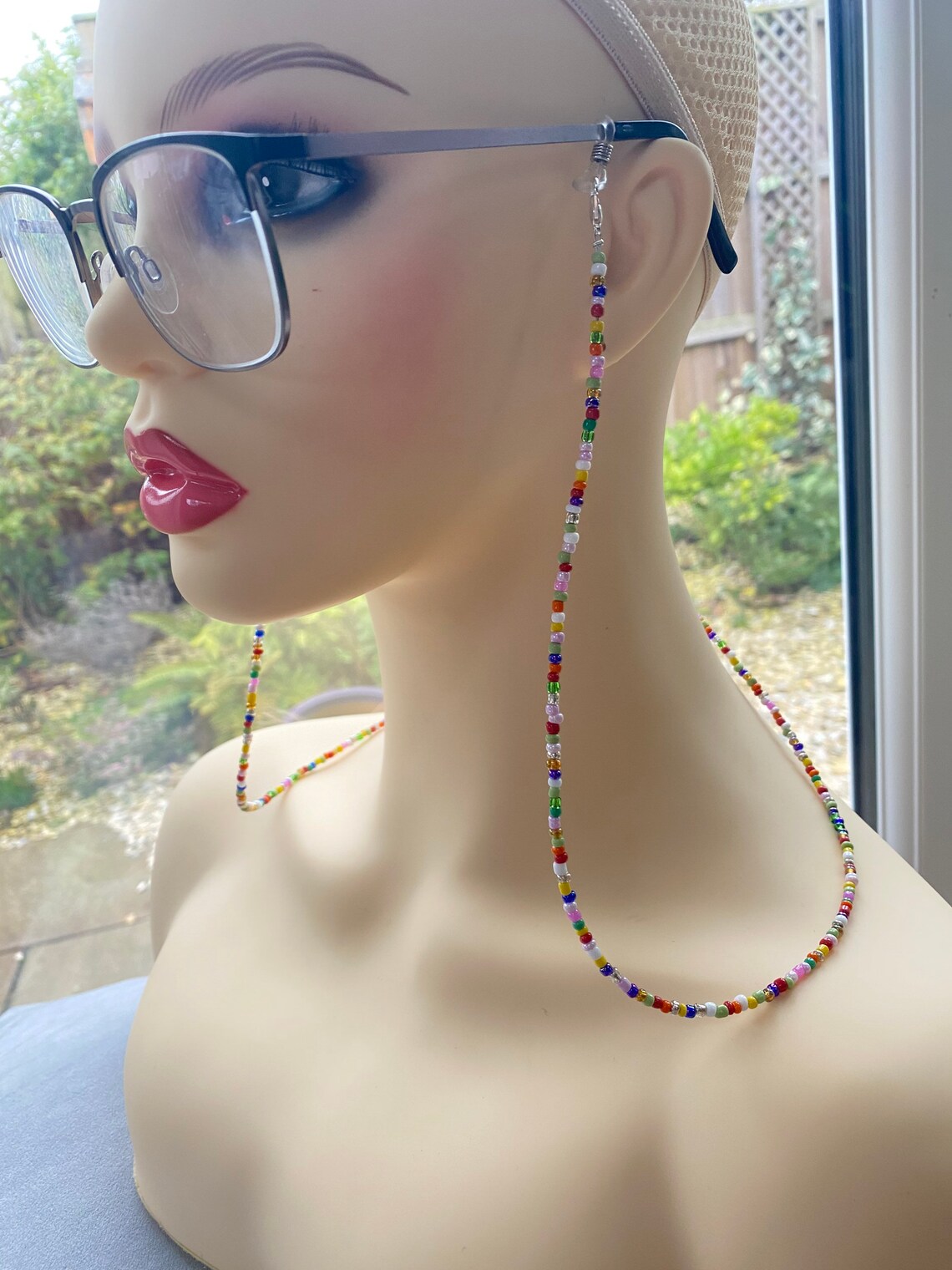 Beaded Glasses Chain Rainbow Glasses Chains Glass Seed Beads | Etsy