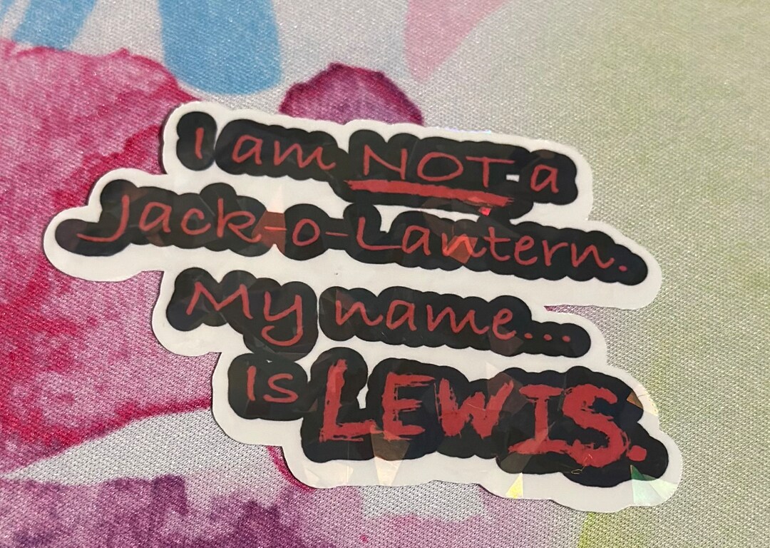 Halloween my Name is Lewis Dye-cut Stickers - Etsy