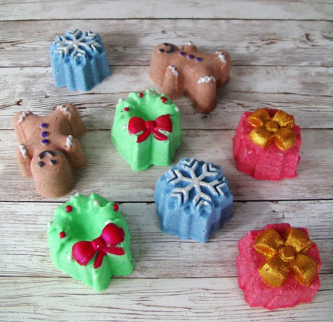 Christmas Bath Bombs 4 Count - Etsy