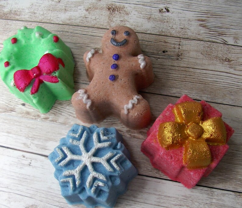 Christmas Bath Bombs 4 Count - Etsy