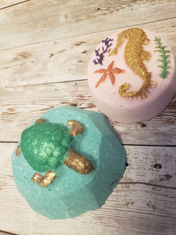 Sea Horse/ Sea Turtle/ Sea Shells Bath Bombs - Etsy