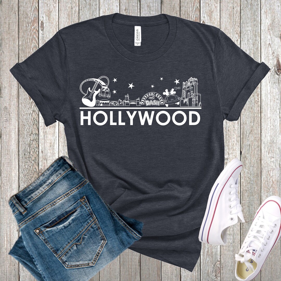 Hollywood Landmarks Tee Shirt Kingdom T-shirt Vacation - Etsy