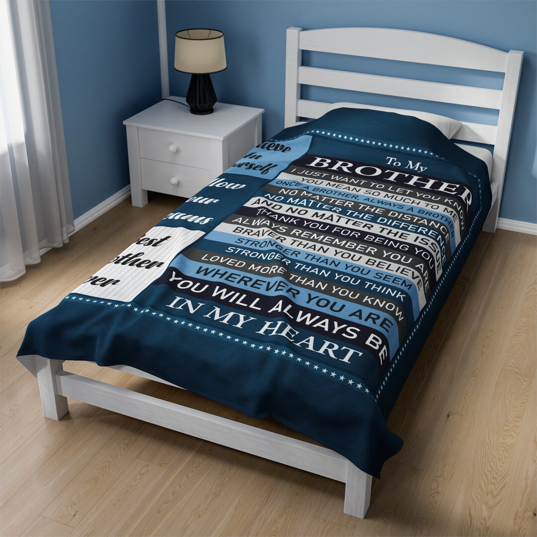 Best Brother Ever Letter to My Brother Velveteen Plush Blanket, Brother ...