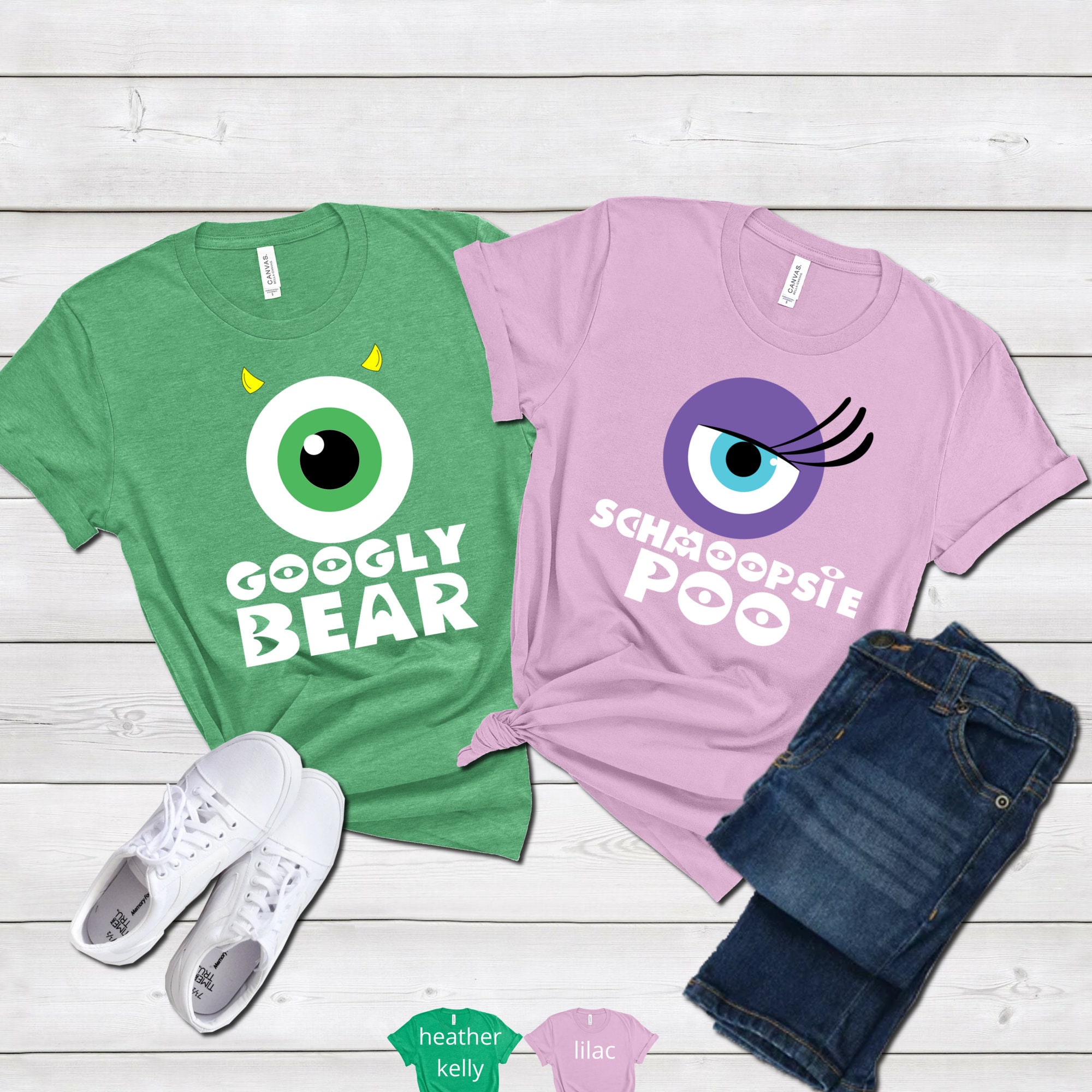 Googly Bear and Schmoopsie Poo Couple Shirts, Monsters Matching T ...