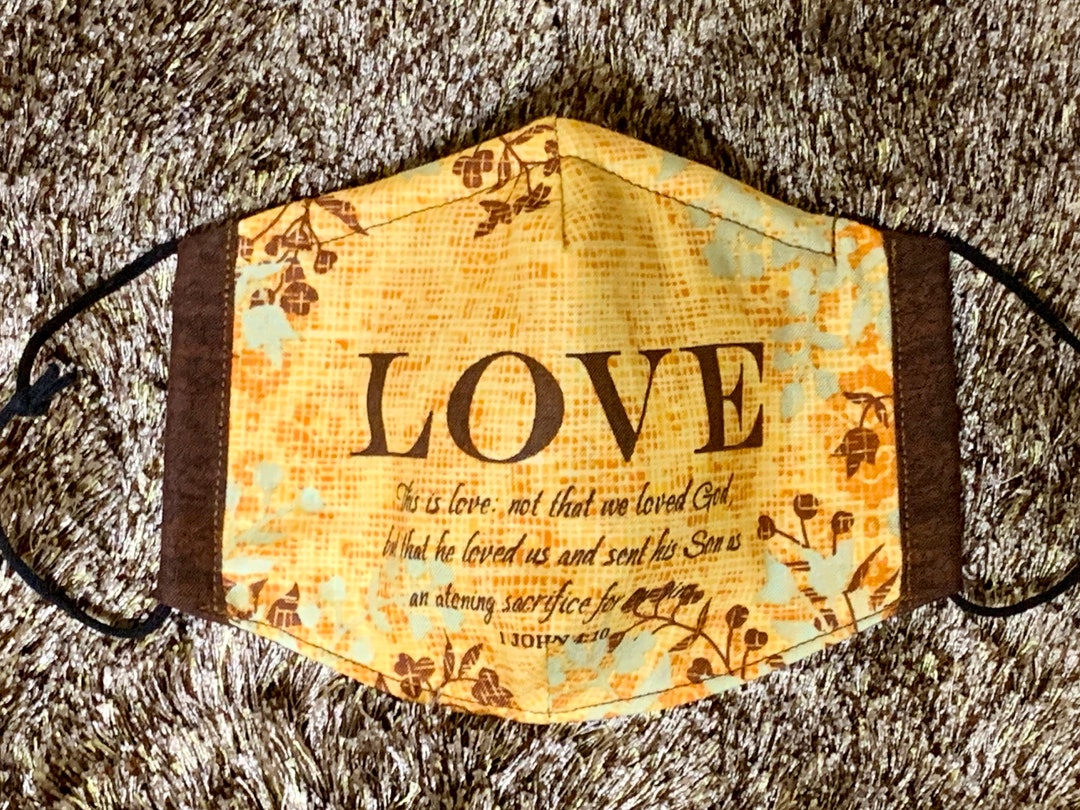 LOVE Face Masks ~ Adjustable Nose Wire and Elastic Ties ~ Filter Pocket ...