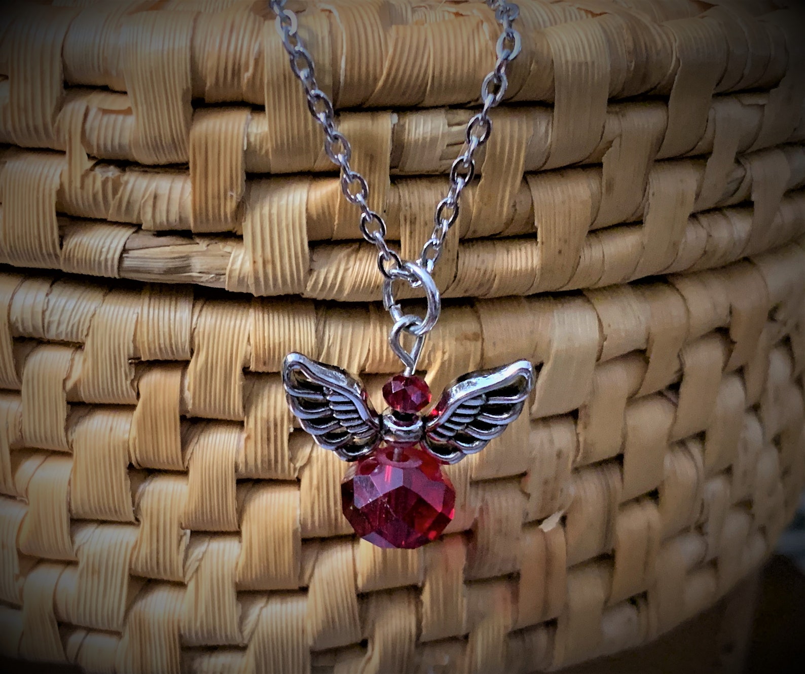 Birthstone Angel Necklace ~ Personalized Jewelry ~ Guardian Angel ...