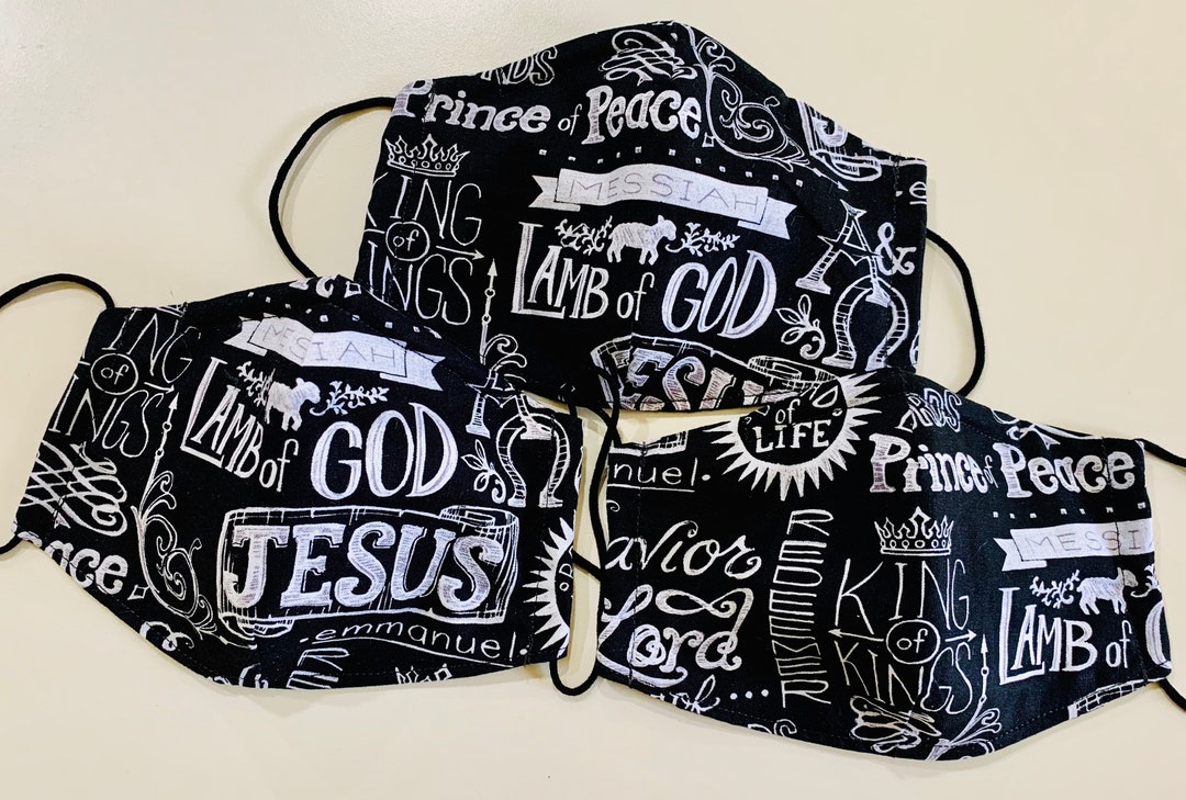 Lamb of God Black Face Masks ~ Adjustable Nose Wire and Ties ~ Filter ...