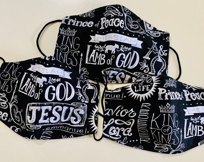 Lamb of God Black Face Masks Adjustable Nose Wire and Ties Filter ...