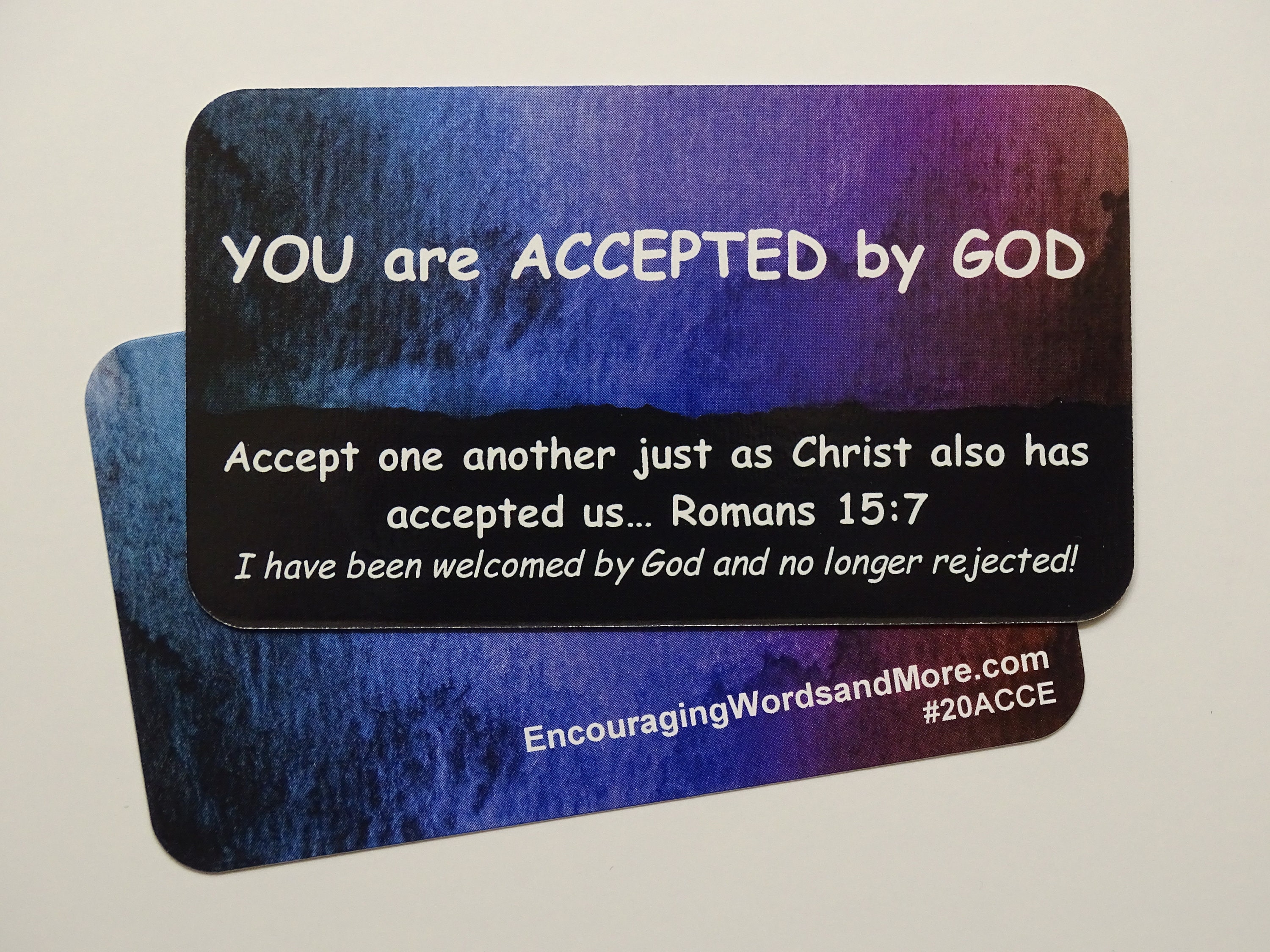 Set of 15 Accepted by God Cards// Biblical Truths, New Believer Gift ...