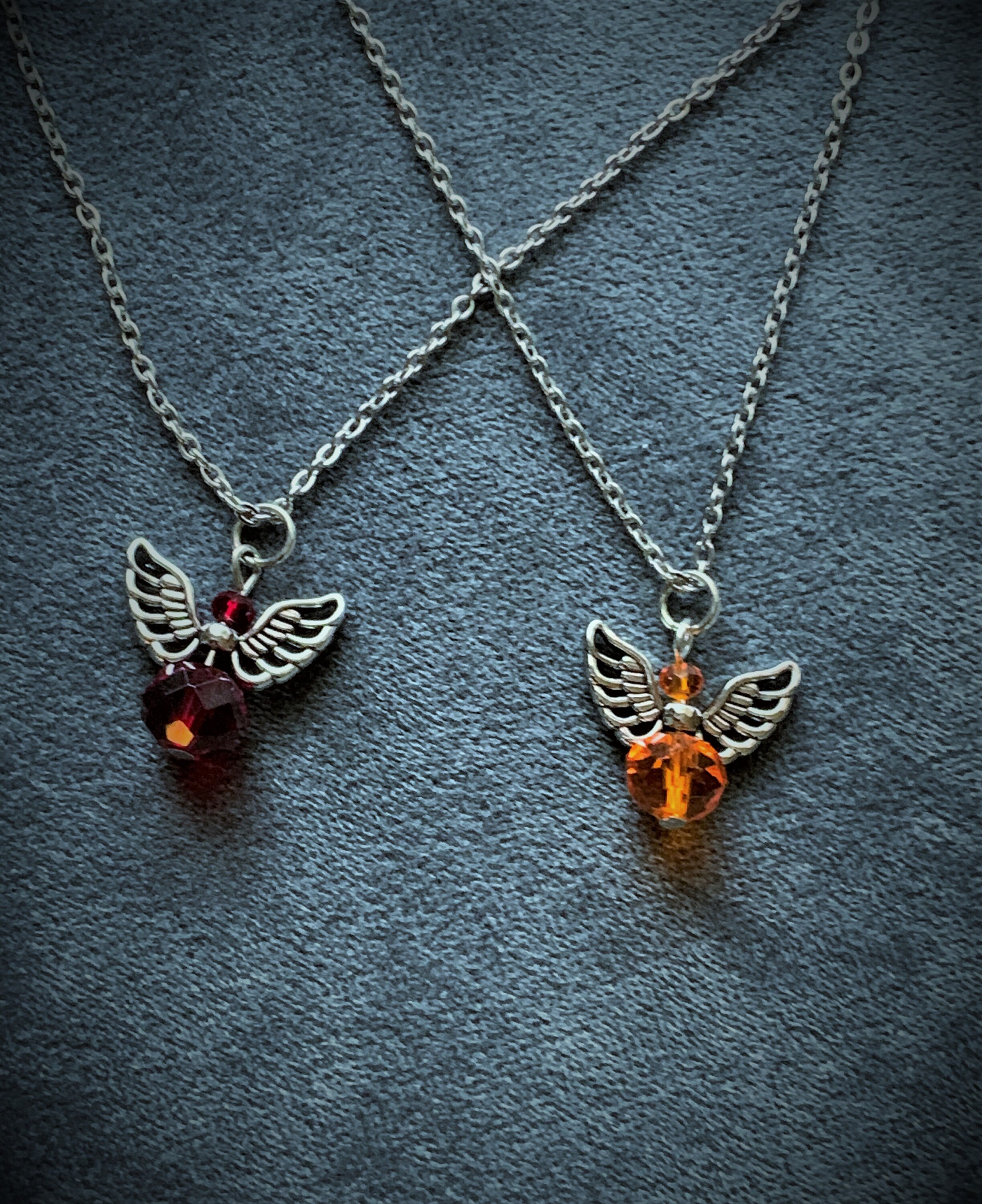 Birthstone Angel Necklace ~ Personalized Jewelry ~ Guardian Angel ...