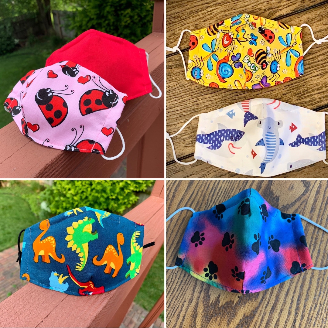 Kids Masks Protective 3 Layer Face Maskfilter Pocketunisexmade in ...