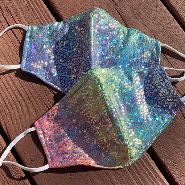 Holographic Face Mask - Etsy