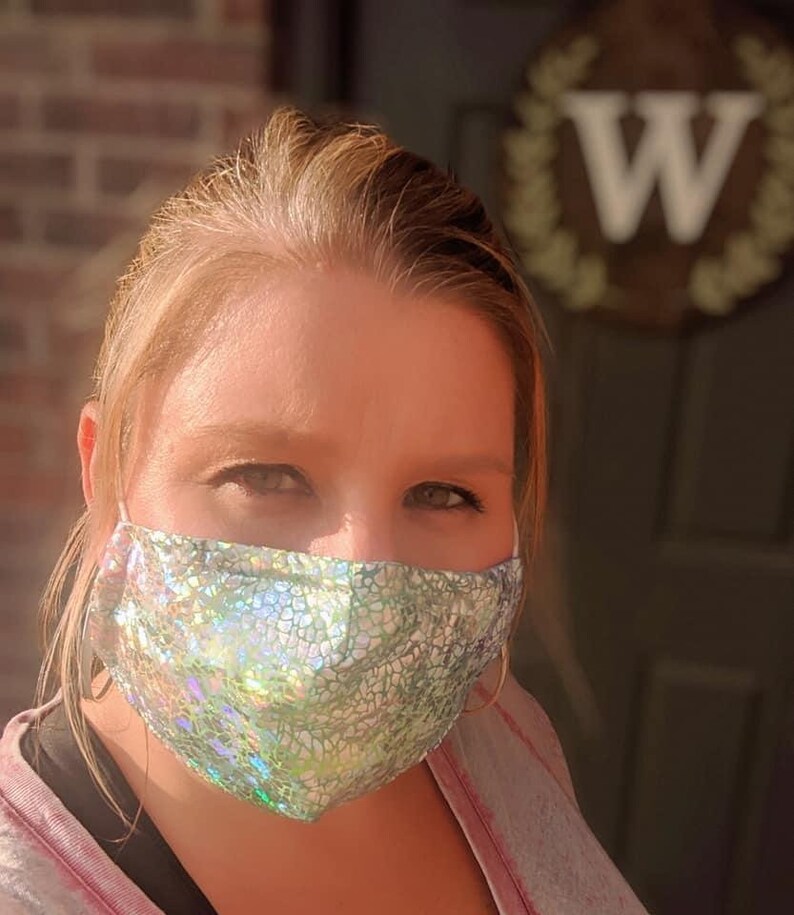 Sparkle Tie-dye Holographic Masks Protective 2 Layer Face - Etsy
