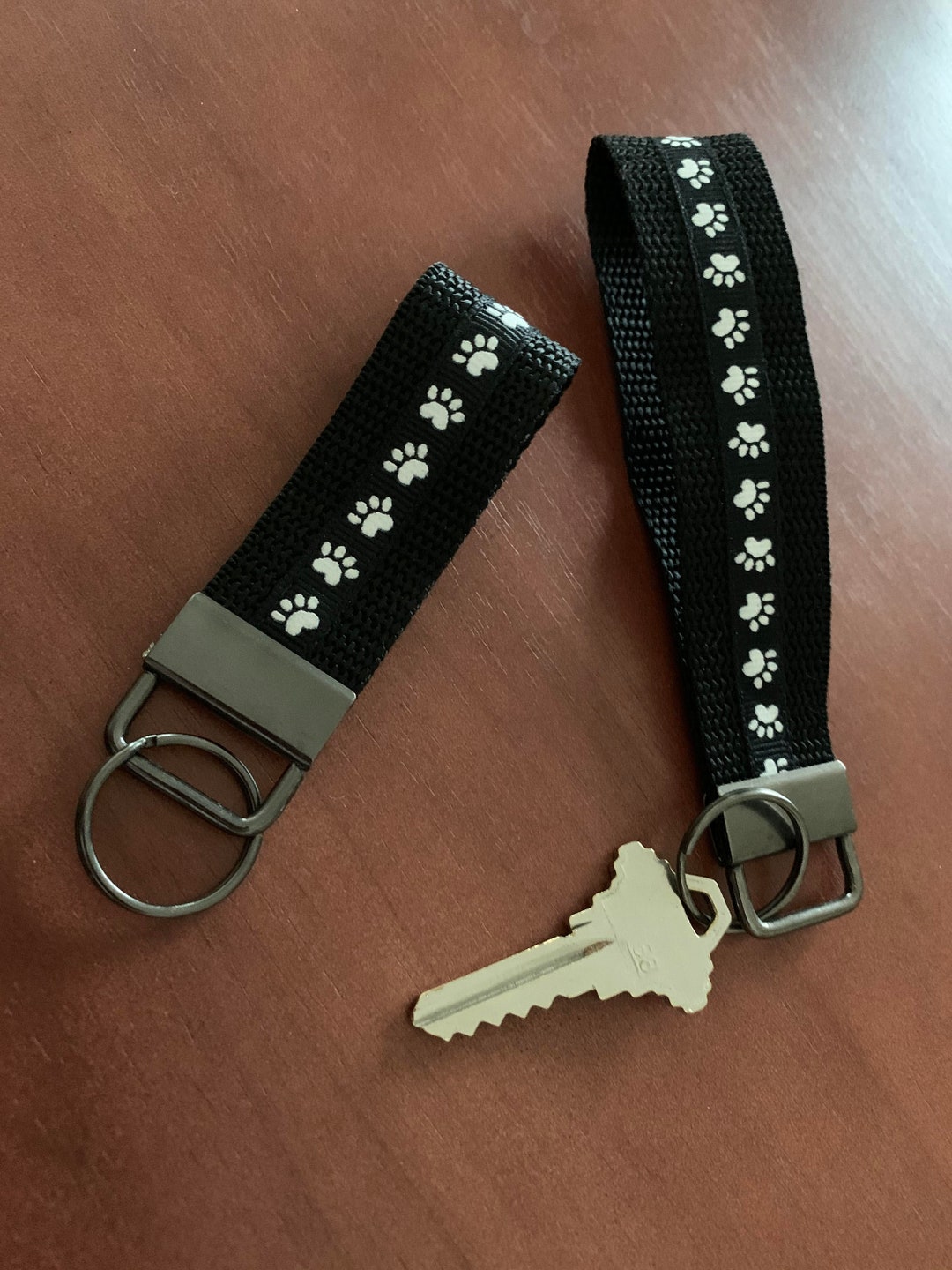 Wristlet Key Fob ~ Key Chain ~ Dog Key Fob ~ Mini Key Fob ~ Paw Print ...