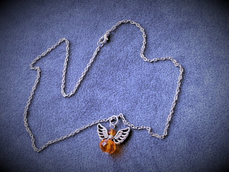 Birthstone Angel Necklace ~ Personalized Jewelry ~ Guardian Angel ...