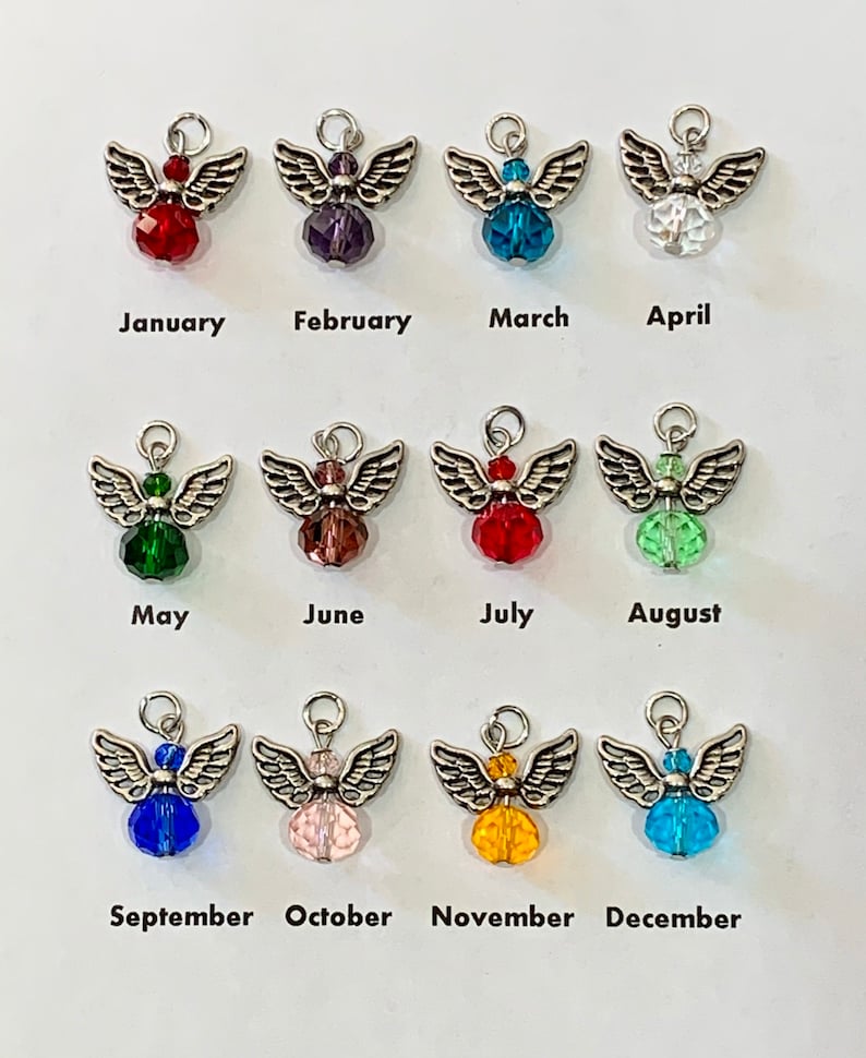 Birthstone Angel Necklace ~ Personalized Jewelry ~ Guardian Angel ...