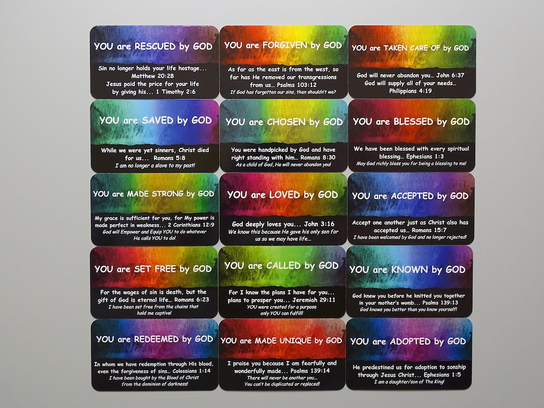Set of 15 "i Am Who God Says I Am" Complete Card Collection// Christian ...