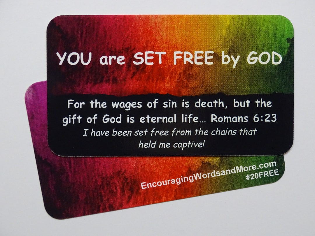 Set of 15 Set Free by God Cards// Encouragement Cards, Christian Gift ...