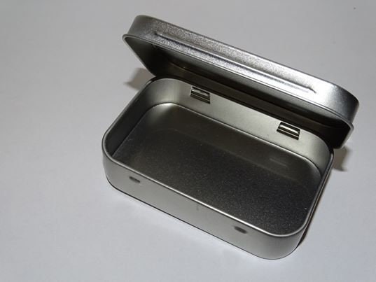 Rectangular Metal Hinged Tin Container - Etsy