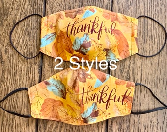 Thankful Grateful Blessed Face Mask Statement Mask Womens Face Mask ...