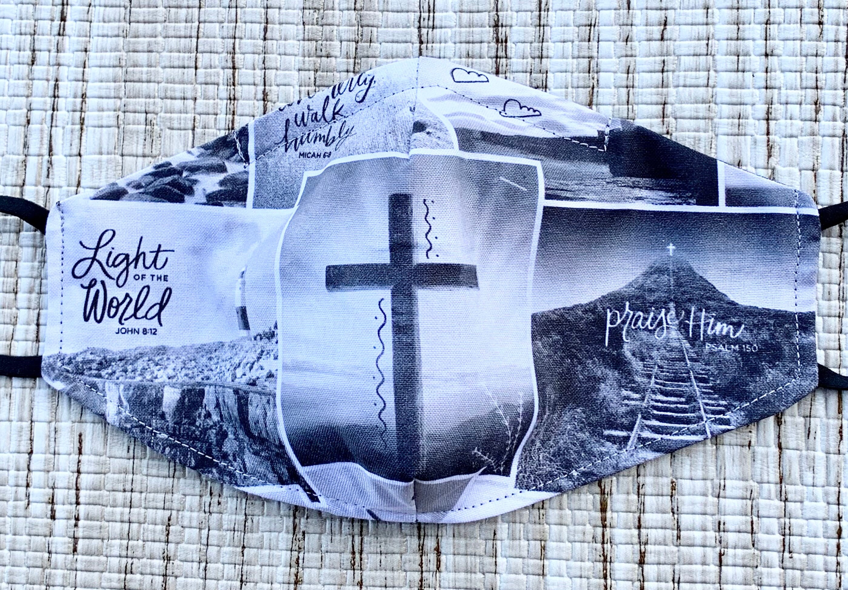 Cross and Scripture Collage Face Mask Adjustable Nose Wire | Etsy