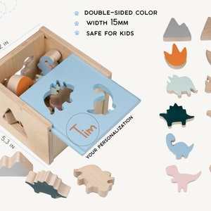 Pink Personalized Shape Sorter for Toddler Development 1 Year Old Gift ...