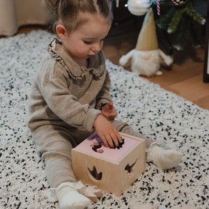Pink Personalized Shape Sorter for Toddler Development 1 Year Old Gift ...
