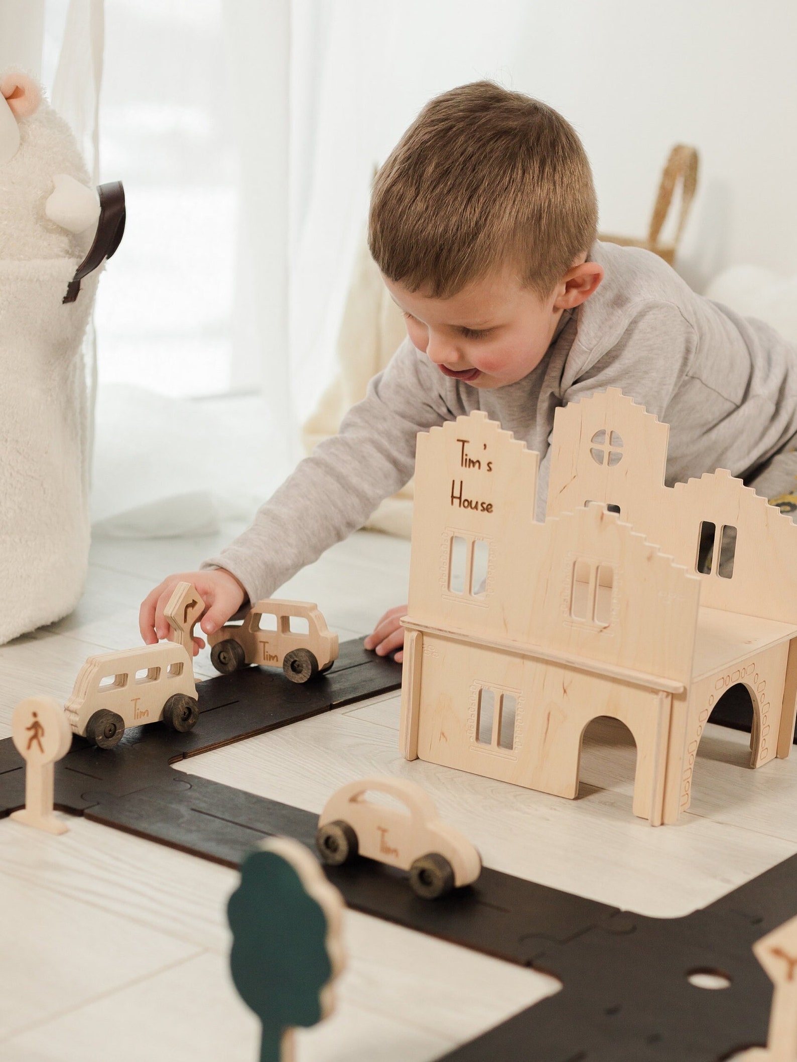 Collection Wooden Cars With Names Set Birthday Baby Boy Gifts Wooden ...