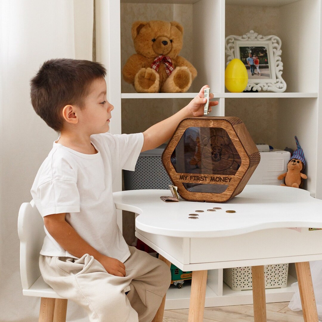 Custom Piggy Bank With Name. Wooden Unique Coin Bank. Money Storage for ...