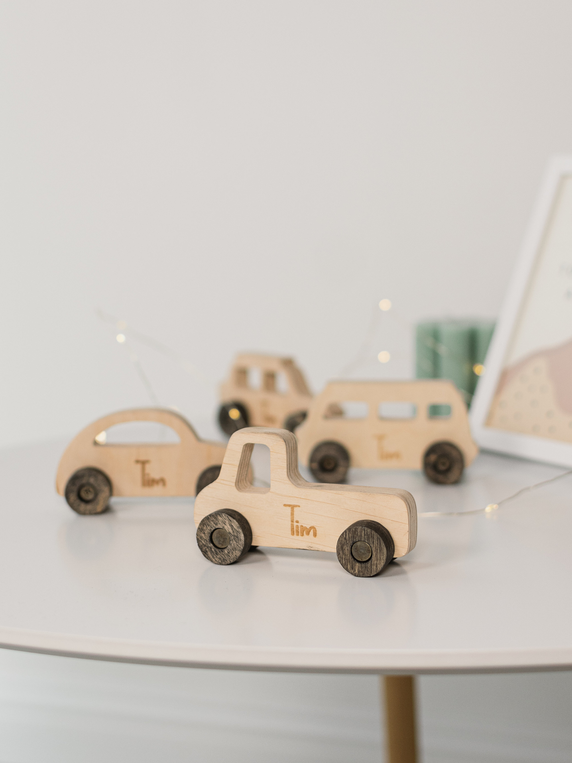 Collection Wooden Cars With Names Set Birthday Baby Boy Gifts Wooden ...