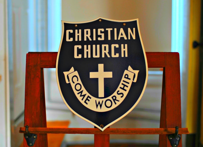 Porcelain Sign Church Worship God Christian Lord Bible Jesus Catholic ...