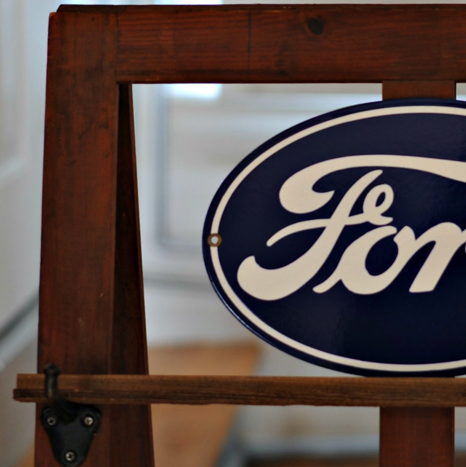 Vintage Ford Logo Porcelain Sign: Automotive Garage Decor (12x8") - Etsy
