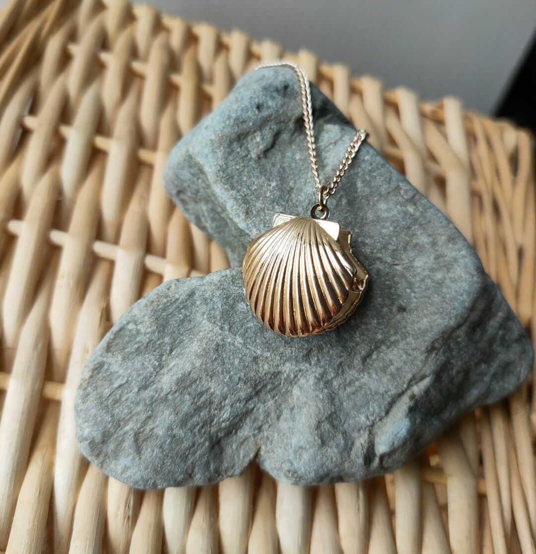 Locket Shell Necklace Seashell Pendant Ocean Lover Necklace - Etsy.de