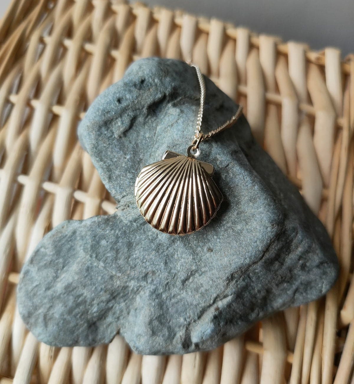 Locket Shell Necklace Seashell Pendant Ocean Lover Necklace - Etsy.de