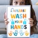 Printable Wash Your Hands Sign, PDF Bathroom Rules Sign, School Nurse ...