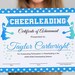 Editable Cheer Certificate Light Blue Cheerleading Gifts - Etsy