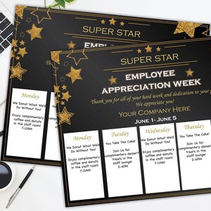EDITABLE Staff Appreciation Week Template, Employee Appreciation Week ...
