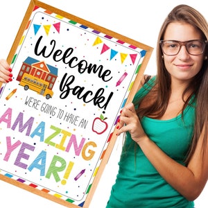 EDITABLE Back to School Welcome Sign Template, Welcome Back to School ...