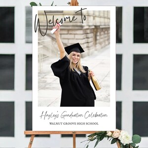 Editable Graduation Welcome Sign Template Minimalist - Etsy