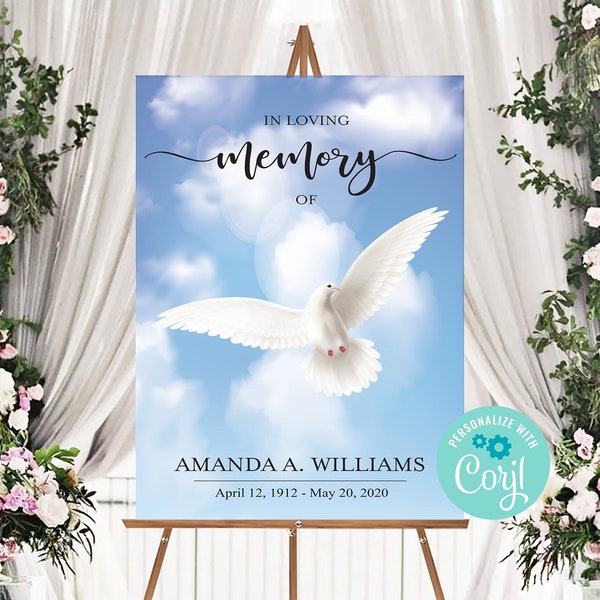 Memorial Template Poster - Etsy